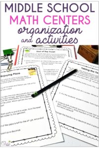 Math Centers in Middle School - Cognitive Cardio Math