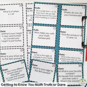 Getting to Know You Activities for Middle School Math - Cognitive ...