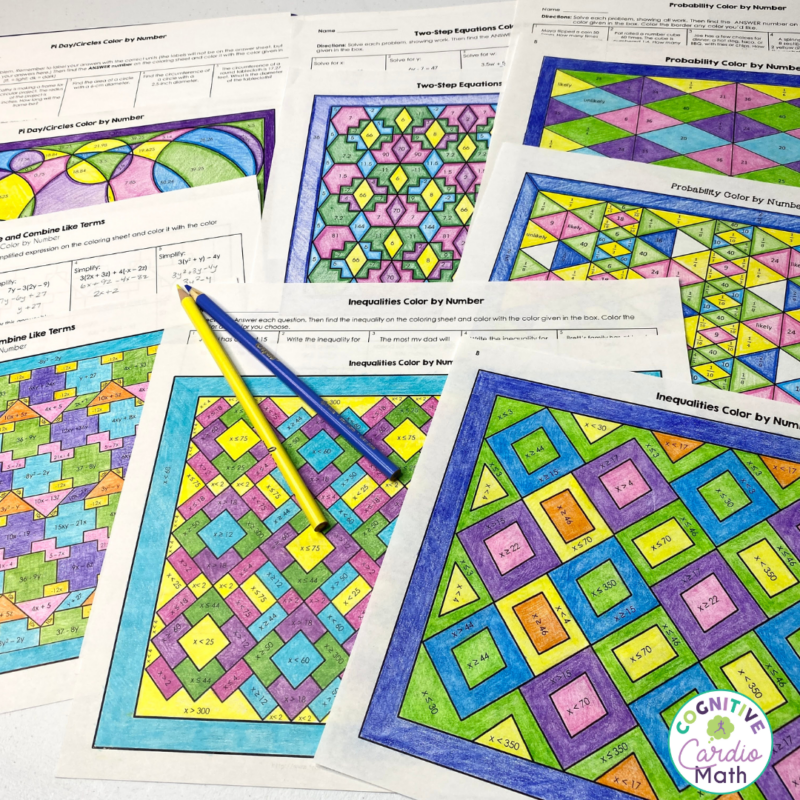 Color by Number Activities in 7th Grade: Mindfulness Made Easy