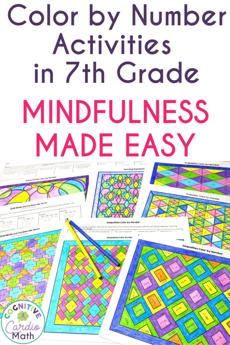 Color by Number Activities in 7th Grade: Mindfulness Made Easy