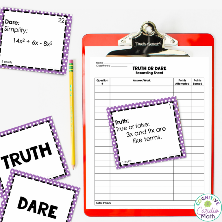 Tips and Activities to Teach How to Combine Like Terms - Cognitive ...