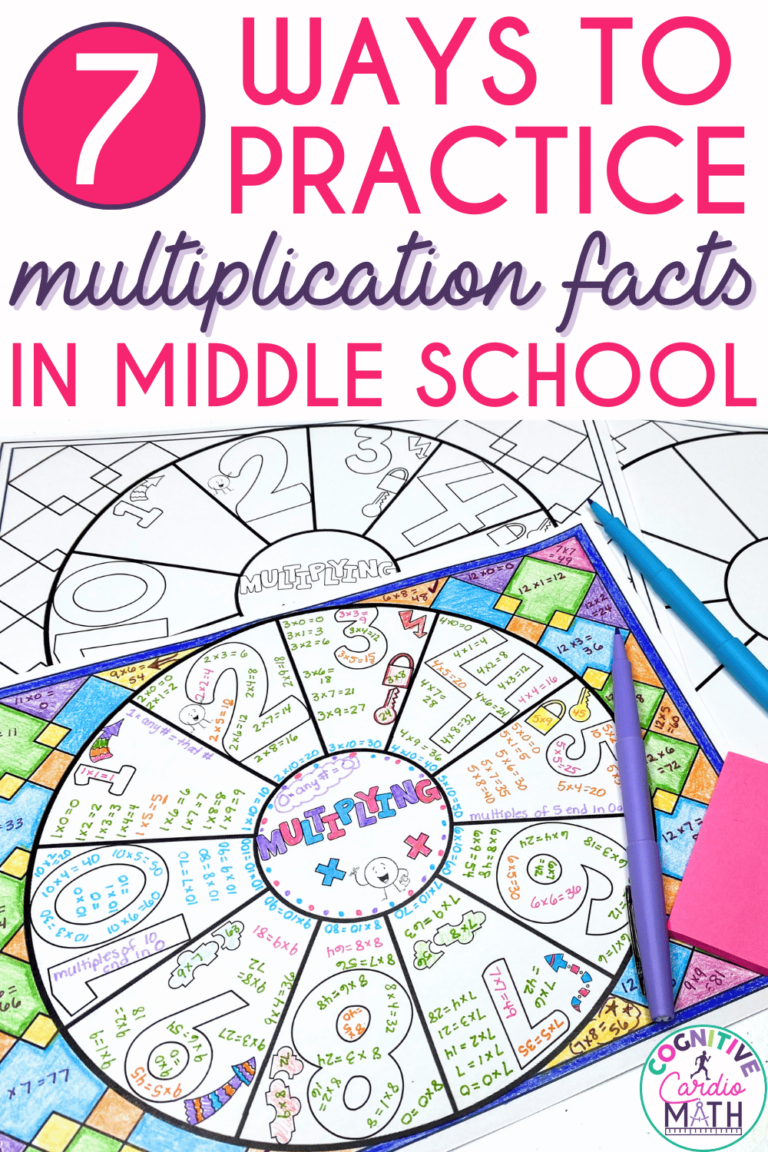 7 Ways to Practice Multiplication Facts in Middle School - Cognitive ...