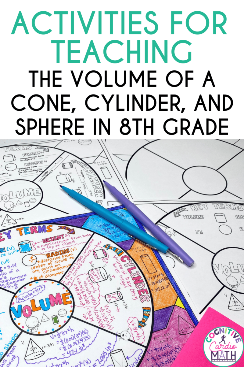 Activities for Teaching the Volume of a Cone, Cylinder and Sphere in ...