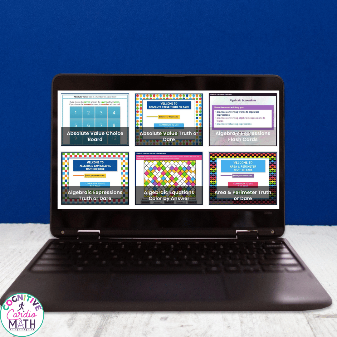 Middle School Math Games Your Students Will Love - Cognitive Cardio Math