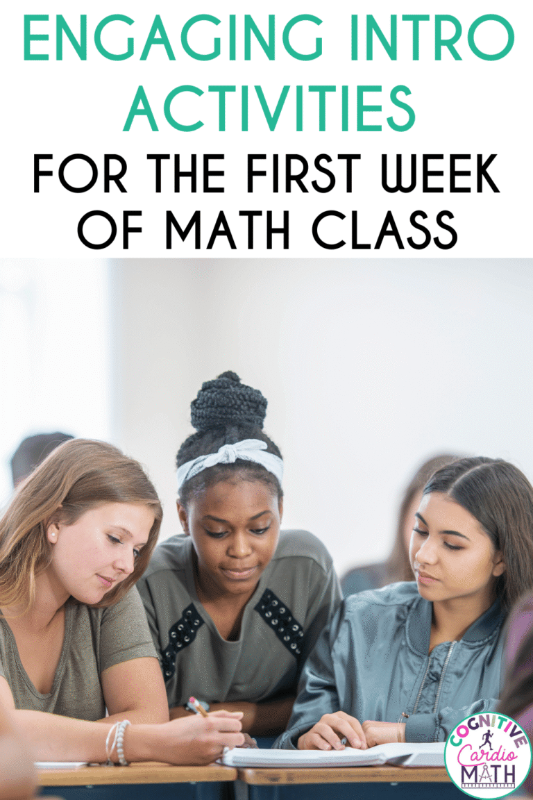 Engaging Intro Activities for the First Week of Math Class - Cognitive ...