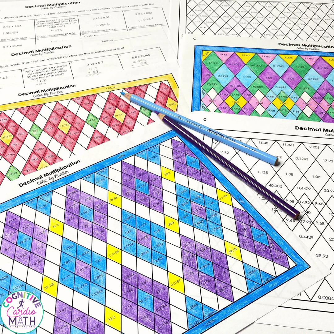 How to Use Color by Number Activities for Spiral Review - Cognitive ...